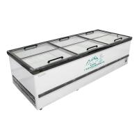 China 540L Deep Island Freezer Supermarket Sliding Glass Door Freezer 320W for sale