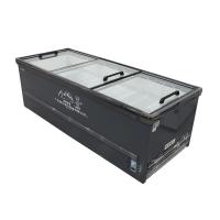China 540L Deep Island Freezer Supermarket Sliding Glass Door Freezer 320W for sale