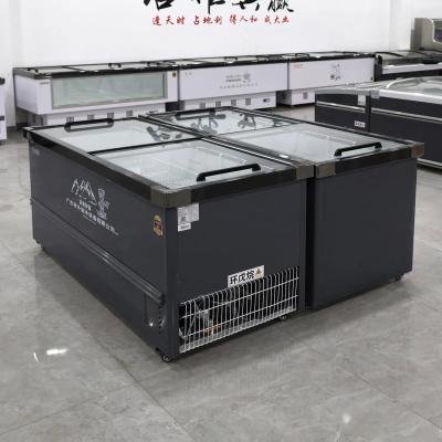 China Horizontal Deep Island Freezer 850L Supermarket Chest Freezer 480W for sale