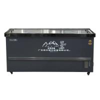 China Double Door Deep Island Freezer Horizontal Supermarket Display Freezer 360L for sale