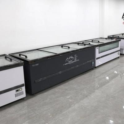 China 708L Top Deep Freezer 400W Food Display Freezer High Gloss Aluminum Or Pre Coated Board for sale