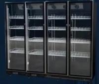 China Upright Beverage Display Showcase Supermarket Drinks Cooler Air Cooling High Quality Two Door Refrigerator Glass for sale