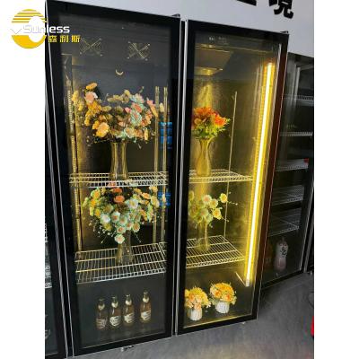 China Three Door Upright Beer Display Cooler Refrigerator with Dynamic Cooling for sale
