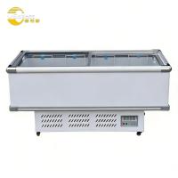 China Clear Door Freezer CE Certified Sliding Glass Lid Chest Freezers Single Temperature for sale