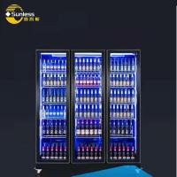 China Supermarket Beer Display Refrigerator Electric Single Door Upright Cooler for sale