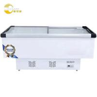 China Direct Cooling Display Chest Freezer Sliding Door Commercial Ice Freezer for sale
