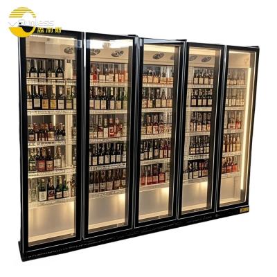 China Supermarket Commercial Upright Beer Drinks Large Capacity Display Fridge Glass Door Refrigerator for sale