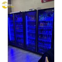 China Commercial Supermarket 1/2/3/4 Beverage Beer Cooler Glass Door Upright Freezer Adjustable Shelves Display Refrigerator for sale