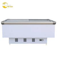 China CE Certified Commercial Chest Freezer Sliding Door 200L - 710L Sliding Door Ice Cream Freezer Double Door for sale