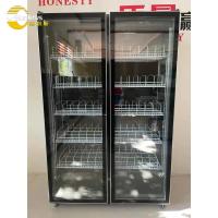 China Beer Beverage Display Upright Refrigerated Showcase Open Chiller Door Cold Drink Refrigerator for sale