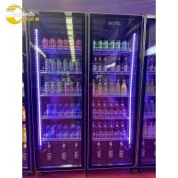 China Beer Beverage Display Upright Refrigerated Showcase Open Chiller Door Cold Drink Refrigerator for sale