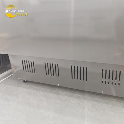 China Direct Cooling Commercial Ice Cream Freezer Sliding Door Chest Freezer Island Single Temperature for sale