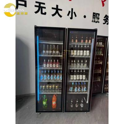 China High Quality Factory Direct Sales Commercial Refrigerator Inverter Compressor Energy-Saving Vertical LED Light Beer Glass Door Display Refrigeration Fridge for sale
