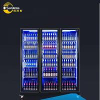 China Display Refrigerator Commercial Internet-Famous Beer Supermarket Beverage Chilled Cabinet Freezer Four-Door Bar Fridge for sale