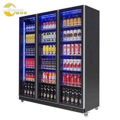 China Upright Beverage Showcase Vertical Refrigerator Display Beer Single Door Glass Fridge for sale