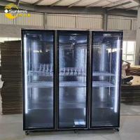 China Upright Beverage Showcase Vertical Refrigerator Display Beer Single Door Glass Fridge for sale
