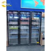 China 220V / 50Hz Dynamic Air Cooling Fridge Glass Door Drinks Display Cooler For Juice Beer for sale