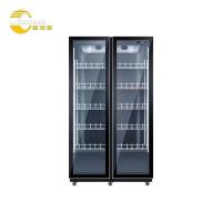 China 1050L Upright Freezer Glass Door Refrigerator Commercial Refrigeration Equipment Supermarket Beverage Beer Coke Showcase for sale