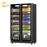 China Elegant Glass Sliding Door Beer Refrigerator Display Showcase Unit for sale
