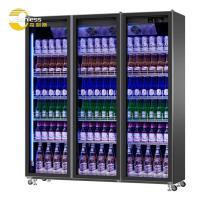 China Supermarket Commercial Display Fridge Customizable Glass Door Beverage Refrigerator for sale