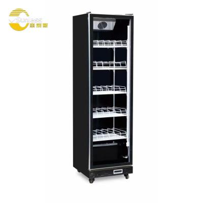 China Swing Door Beer Display Refrigerator Supermarket Beverage Showcase Freezer 510L for sale