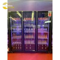 China Single Temperature Glass Door Cooler Upright Commercial Drink Refrigerator for sale