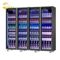 China 510L Volume Beer Display Refrigerator Cold Storage Glass Door Chiller for sale