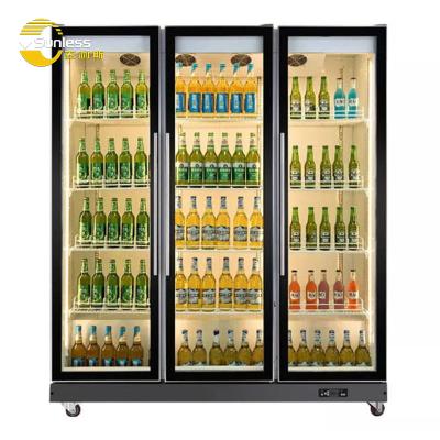 China Supermarket Drink Display Cooler 510L/1050L/1600L Commercial Drinks Fridge for sale