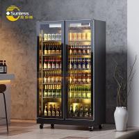 China Air Cooling Beer Display Refrigerator Upright Glass Door Beverage Fridge for sale