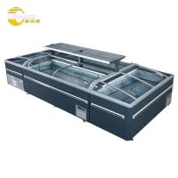 China 600L - 1000L Meat Deep Freezer Single Temperature Island Chest Freezer Sliding Door for sale