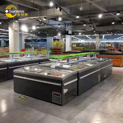 China Dual Mode Combined Island Freezer Commercial Deep Freeze Island for sale