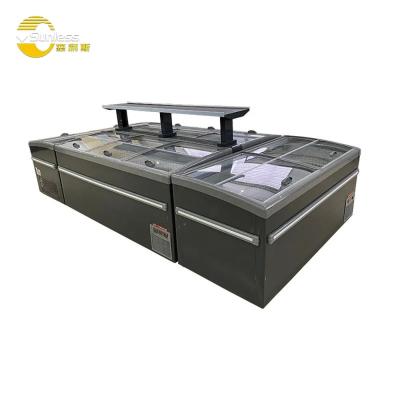 China High Quality Stainless Steel Combined Island Refrigerator with Dual Cooling Zones for Commercial Use for sale