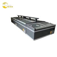 China Commercial Meat Island Freezer Supermarket Island Display Fridge For Meat Shop for sale