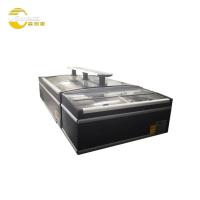 China 340W - 560W Combined Island Freezer Auto Defrost Ice Cream Chest Freezer Double Doors for sale