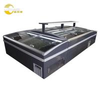 China 600L - 1000L Sliding Door Chest Freezer Auto Defrost Frozen Food Display Freezer Double Doors for sale