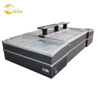China Direct Cooling Combined Island Freezer 340W - 560W Frozen Food Display Freezer 600L - 1000L for sale