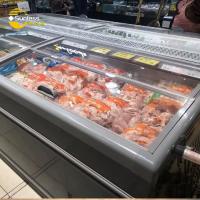 China Supermarket Combined Ice Cream Island Fridge Display Freezer for sale