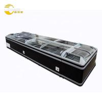 China Dual Temperature Combined Island Freezer Direct Cooling Island Display Freezer Double Doors for sale
