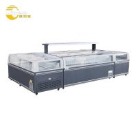 China Single Temperature Seafood Display Freezer Supermarket Sliding Glass Freezer for sale