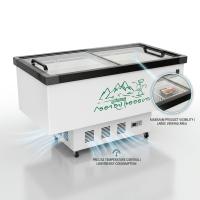 China Commercial Large Capacity Freezer Island Cabinet Glass Top Chest Freezer Refrigerator for Ice Cream Supermarket for sale