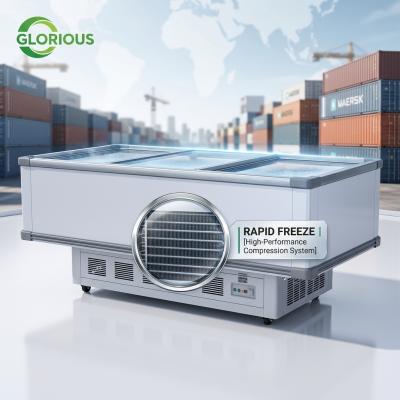 China Commercial Supermarket Freezer/Island Chest Freezer for Meat /Chicken Beef Chicken Fish Cheese Ice Cubes Island Freezer for sale