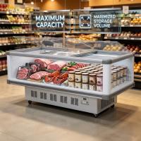 China Commercial Single-Temperature Chest Freezer for Beef Chicken Fish Cheese Frozen Food Storage for Display for sale
