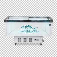 China Commercial Freezer Refrigerator Open Glass Door 220V Supermarket Island Flat Deep Freezer Cooler Compressor Type Climate Chiller for sale