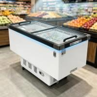 China Fast Freeze Slide Top Freezer Mechanical Thermostat Combined Island Freezer for sale