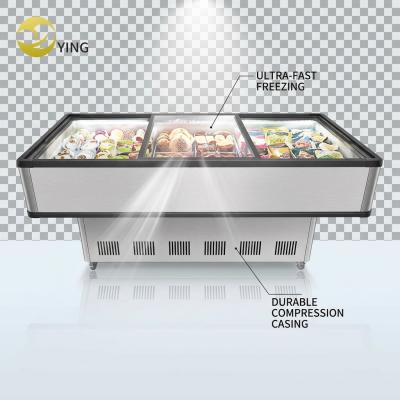 China Commercial Supermarket Island Fridges and Deep Freezers Grocery Fridge for Supermarket Shop Store for sale