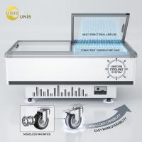 China Commercial Horizontal Island Freezer Glass Door Display, Large Capacity -18 Freezing for Supermarket for sale