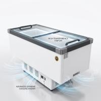 China Direct Cooling Glass Top Commercial Freezer Glass Door Top Glass Freezer for sale