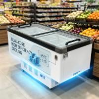 China Top Open Door Stainless Steel Commercial Kitchen Island Freezer Single-Temperature Ice Cream Fridge Direct Cooling for Display for sale