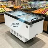 China Auto Defrost Flat Top Display Freezer Direct Cooling Island Fridge 200L - 710L for sale