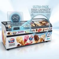 China Large Capacity Ice Cream Display Cabinet 118L 280L 350L 420L Glass Display Freezer for sale